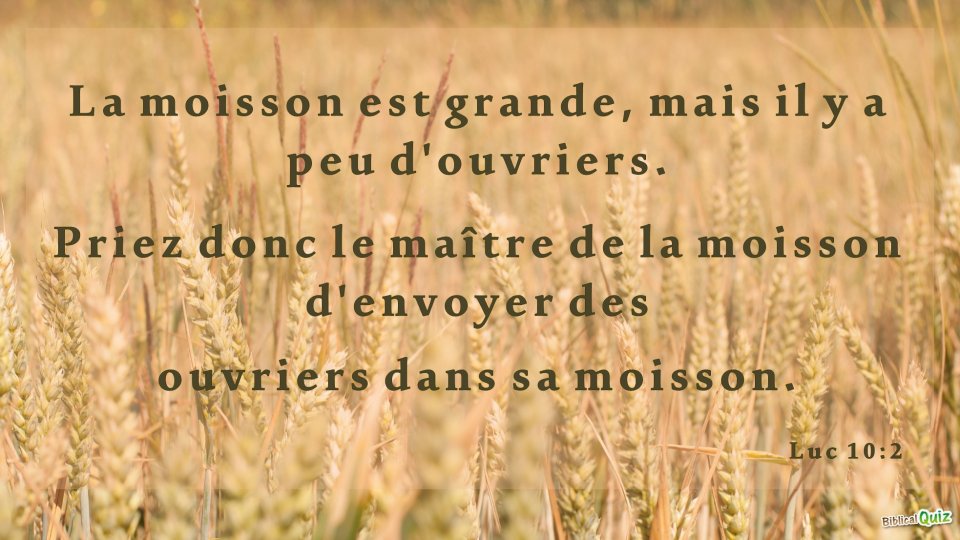 Luc 10.2 - Biblical Promises