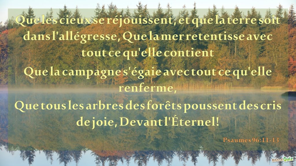 Psaumes 96.11-13 - Biblical Promises